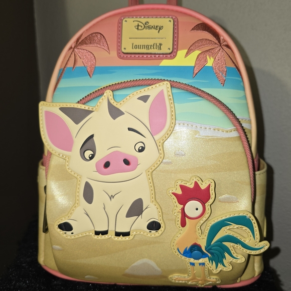 Loungefly | Bags | Loungefly Moana Mini Backpack Pink And Tan | Poshmark